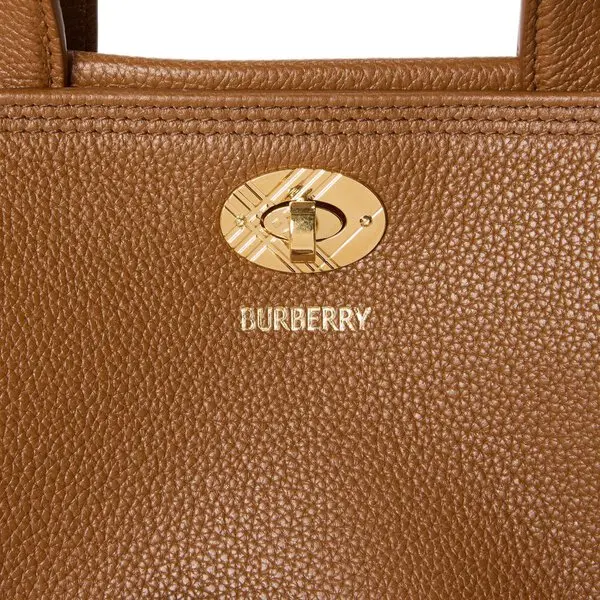Burberry Genuine Leather Top-handle Tote Bag