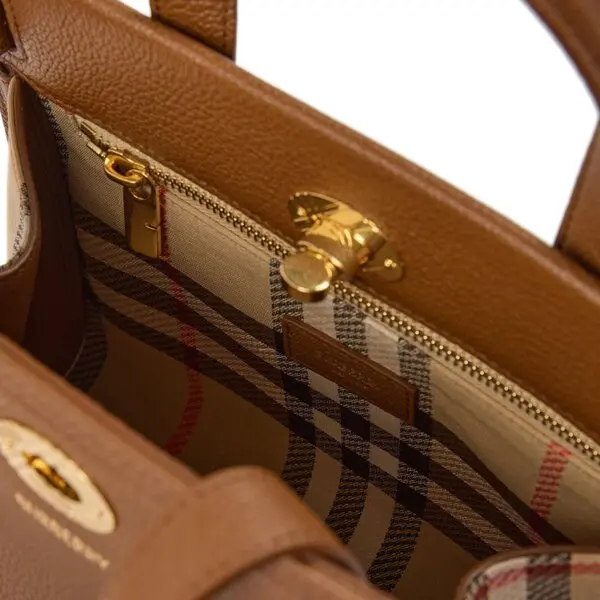 Burberry Genuine Leather Top-handle Tote Bag