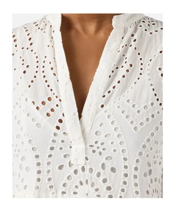 MC2 SAINT BARTH Sylvia Broderie-anglaise Tiered Maxi Dress