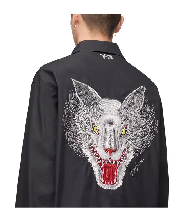Y3 Zip Up Jacket With Wolf Graphic
