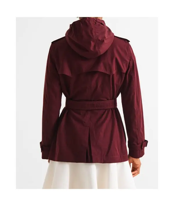 Burberry Double-breasted Trench Coat With Hood