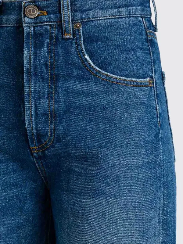 TWINSET Classic Wide Leg Denim Jeans