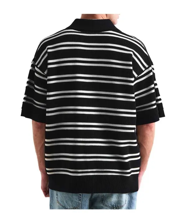 Amiri Striped Knit Polo Top