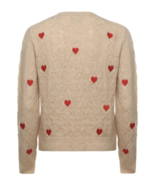 MC2 SAINT BARTH Long Sleeve Knitted Cardigan With Heart Detail - No