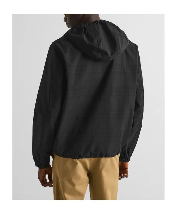 Burberry Plaid Hooded Zip-up Windbreaker