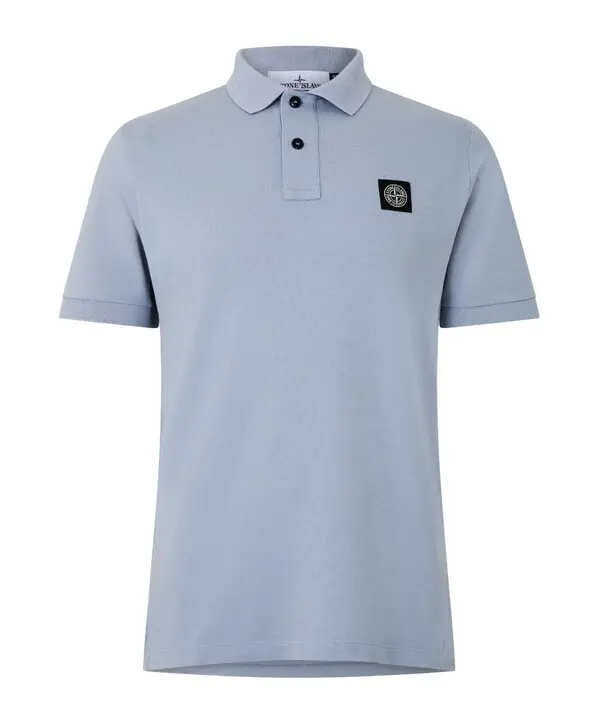 Stone Island Cotton Compass Logo Polo Shirt