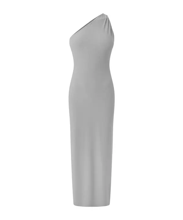 Norma Kamali One-shoulder Ruched Midi Dress