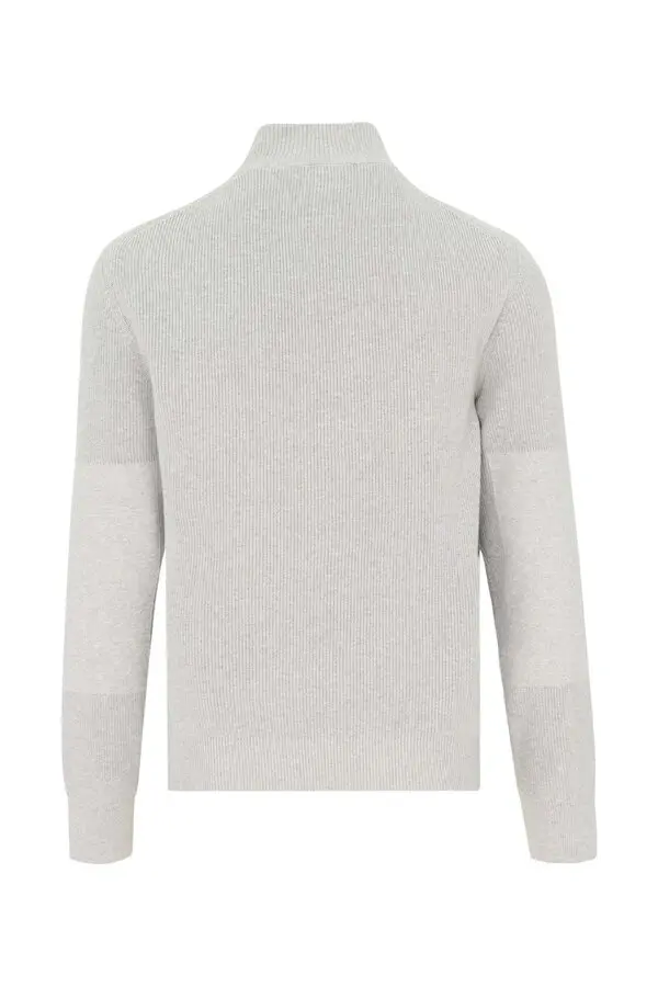 Belstaff Long-sleeved Knitwear With High Neck And Half-zip Closure