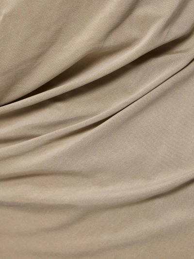 Jacquemus Off-shoulder Pleated Strap Detail Mini Dress