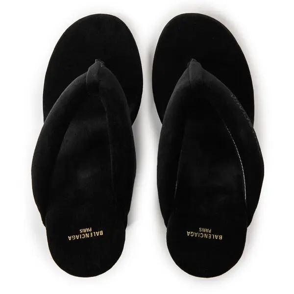 Balenciaga Wedge Thong Flip-flops - Black