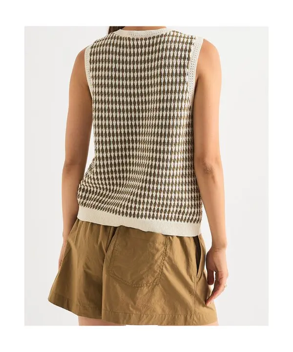 Varley Button-front Knit Vest - Nude