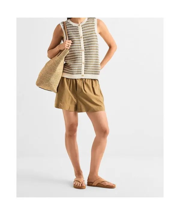 Varley Button-front Knit Vest - Nude