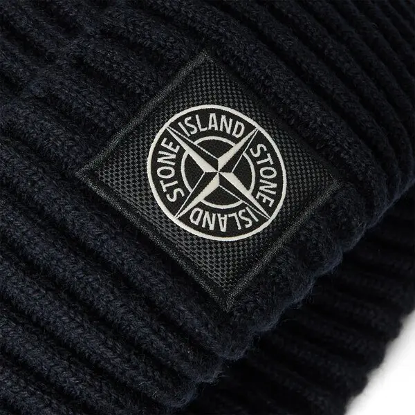Stone Island Ribbed Knit Beanie