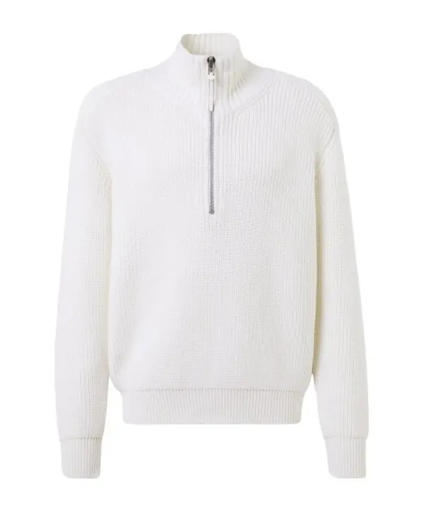 TOM FORD Ribbed Knit Half-zip Sweater
