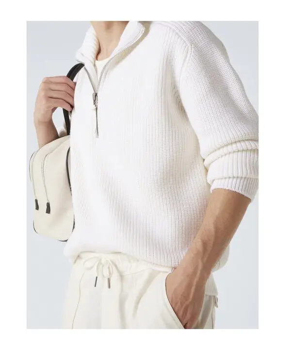 TOM FORD Ribbed Knit Half-zip Sweater