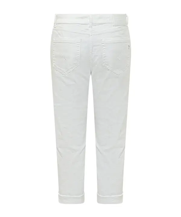 DONDUP Button Detailed Cropped Tapered Jeans