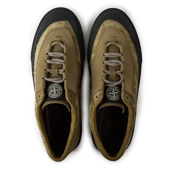 Stone Island Low-top Suede Panel Casual Skate Shoes
