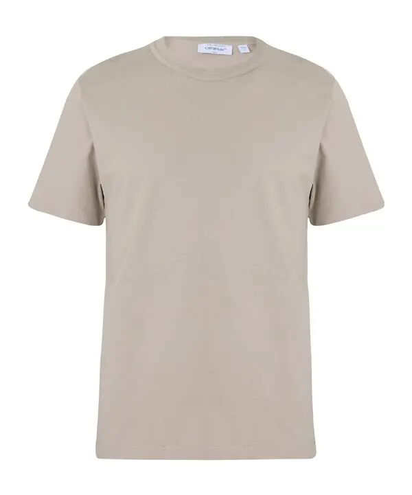 Off-White Light Khaki Crewneck Shortsleeve Tee