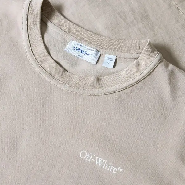 Off-White Light Khaki Crewneck Shortsleeve Tee