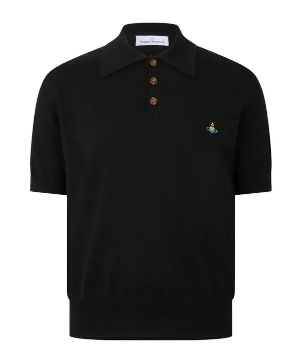 VIVIENNE WESTWOOD Solid Short-sleeve Polo Shirt