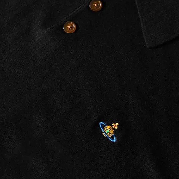 VIVIENNE WESTWOOD Solid Short-sleeve Polo Shirt