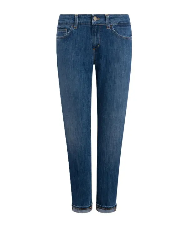 DONDUP Medium Wash Denim Jeans With Belt Loops
