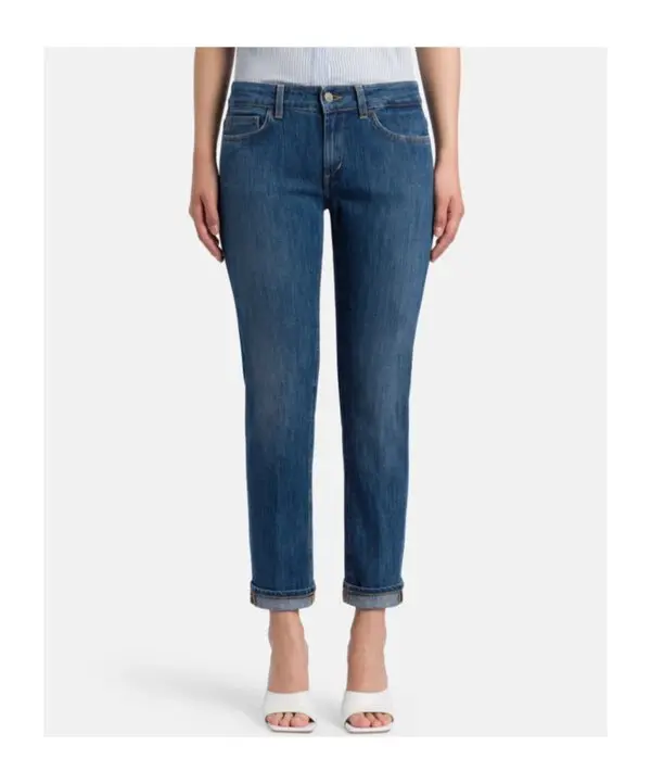 DONDUP Medium Wash Denim Jeans With Belt Loops