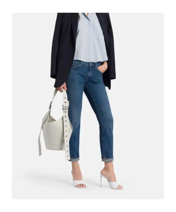 DONDUP Medium Wash Denim Jeans With Belt Loops