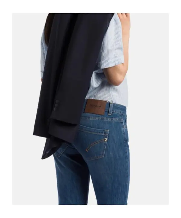 DONDUP Medium Wash Denim Jeans With Belt Loops