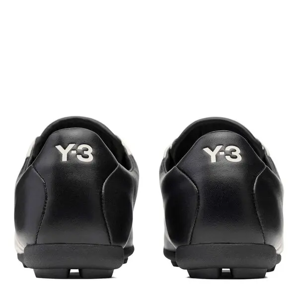 Y3 Leather Lace-up Sneakers - Black