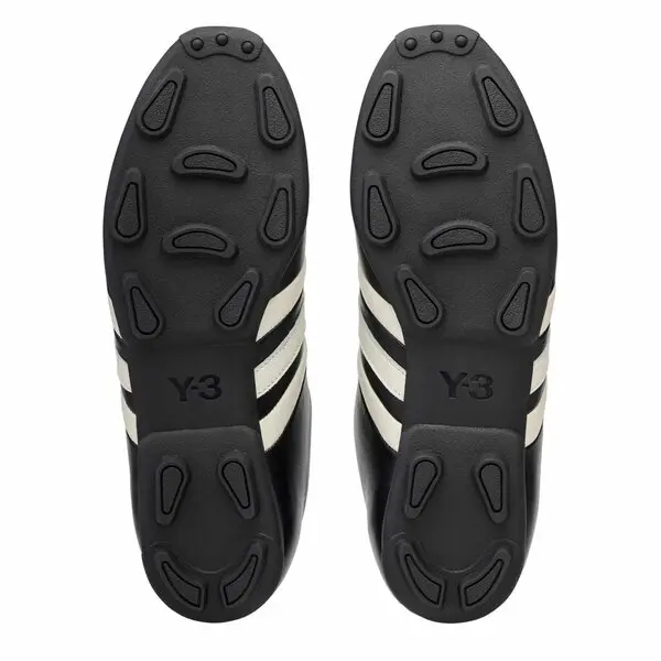 Y3 Leather Lace-up Sneakers - Black