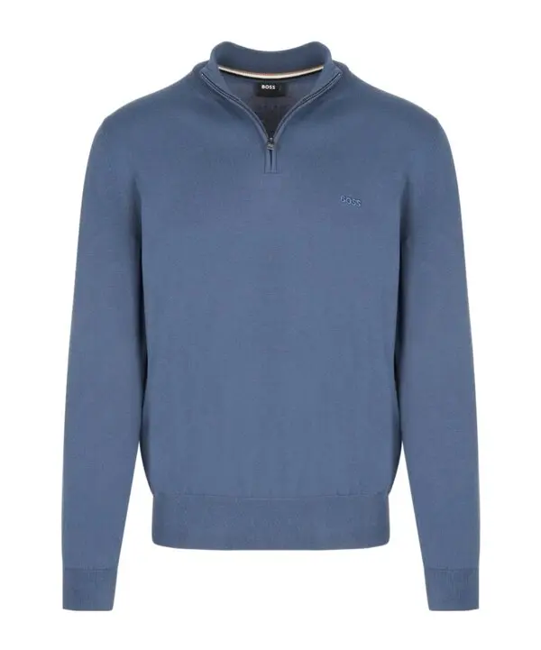 Hugo Boss Zip-neck Knitted Pullover