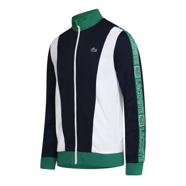 Lacoste Color-blocked Sports Jacket With Zippered Pockets