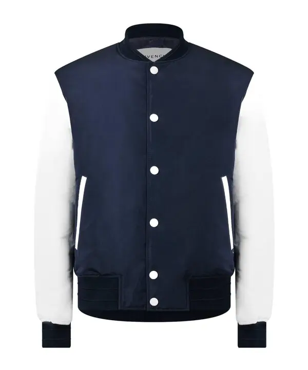 Givenchy White Color-block Varsity Jacket