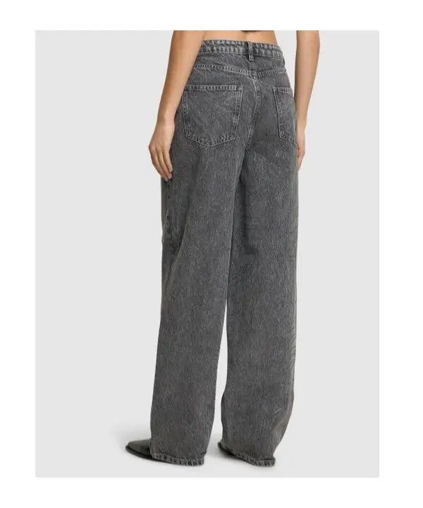 ROTATE BY BIRGER CHRISTENSEN Embellished High Rise Wide Leg Jeans