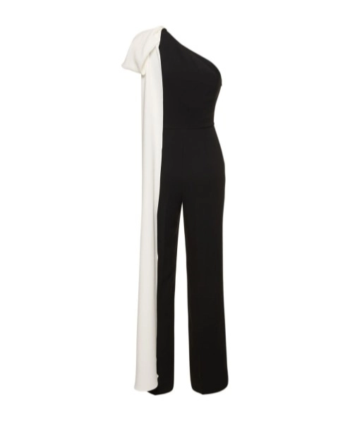 Roland Mouret Asymmetrical Stretch Cady Jumpsuit