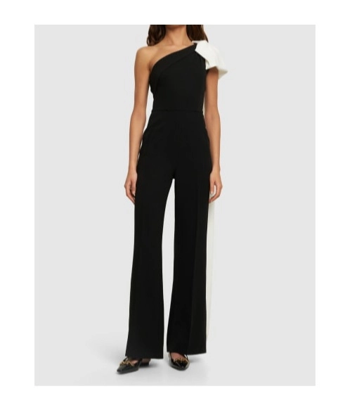 Roland Mouret Asymmetrical Stretch Cady Jumpsuit