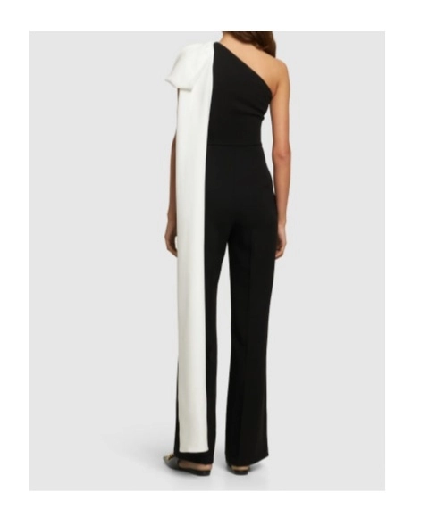 Roland Mouret Asymmetrical Stretch Cady Jumpsuit