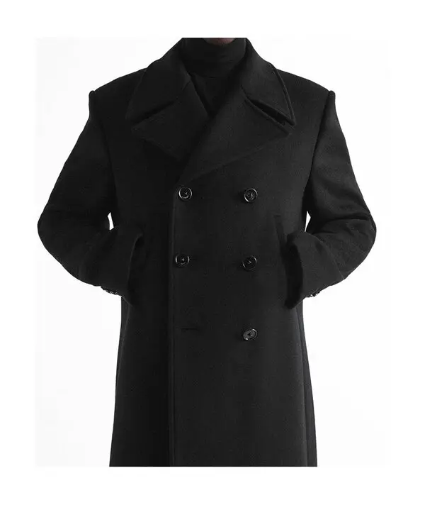 Balenciaga Thick Wool Long Overcoat