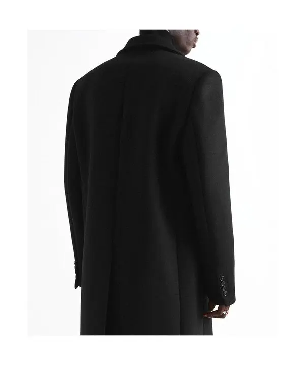 Balenciaga Thick Wool Long Overcoat