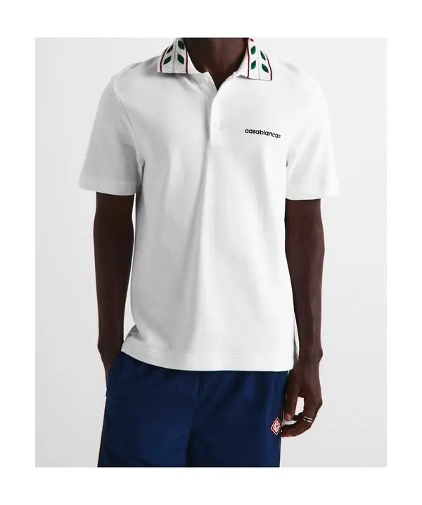 Casablanca Logo Short-sleeve Polo Shirt