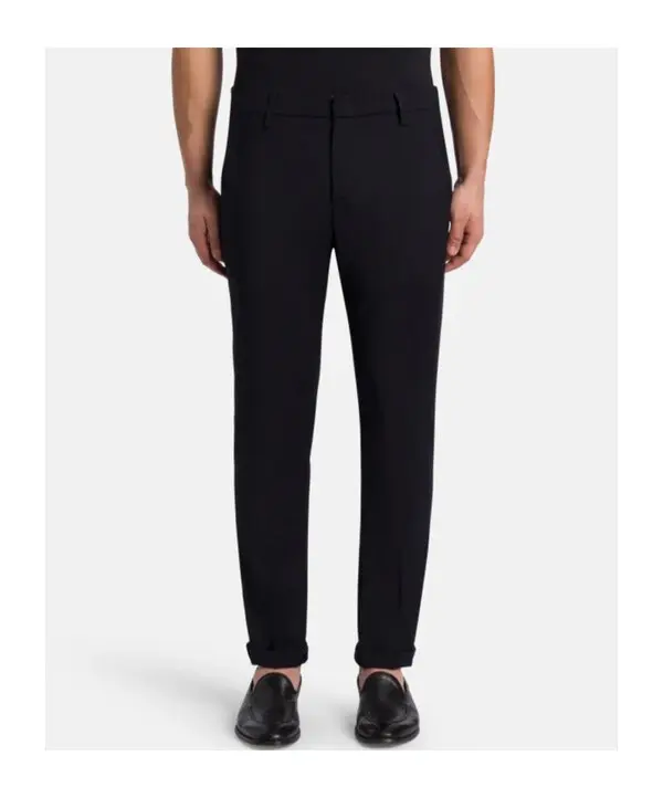 DONDUP Tailored Straight Leg Trousers With Concealed Fastening