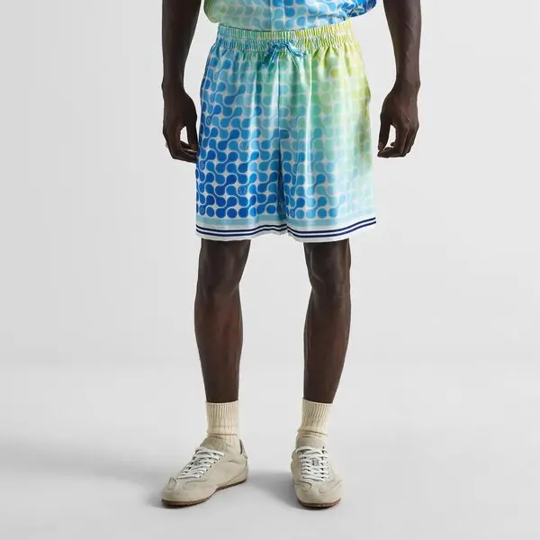 Casablanca Drawstring Athletic Shorts With Printed Pattern