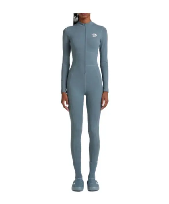 The North Face Fitted Jumpsuit With Front Zip And Logo Detail