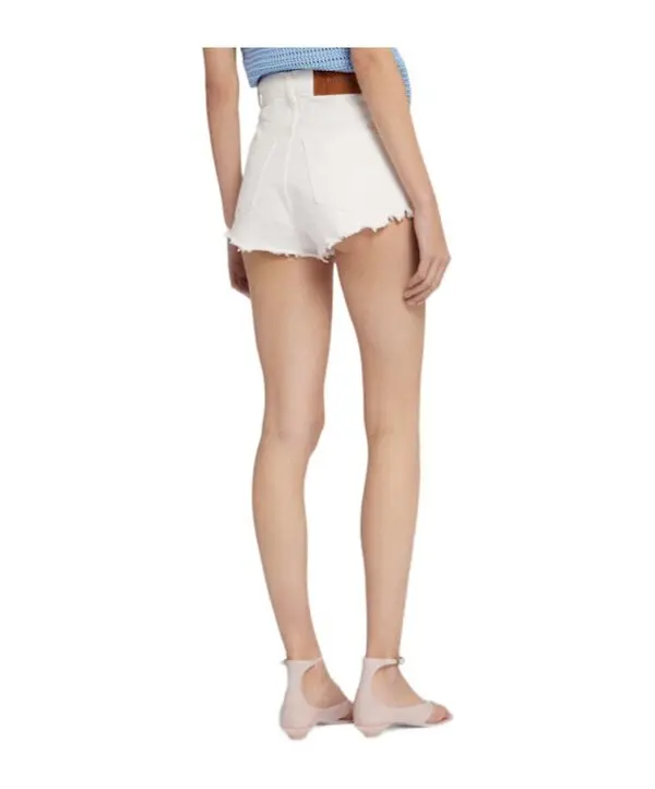 Chloé High-waisted Shorts With Frayed Hem