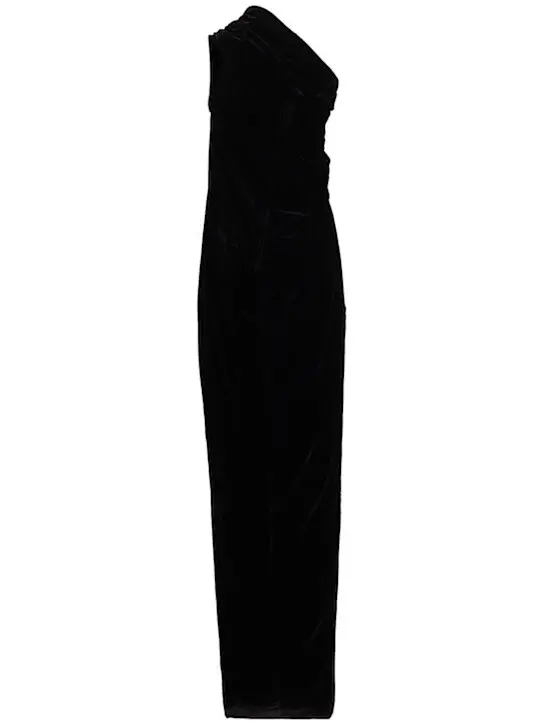 Rick Owens Long Dress With Asymmetric Neckline