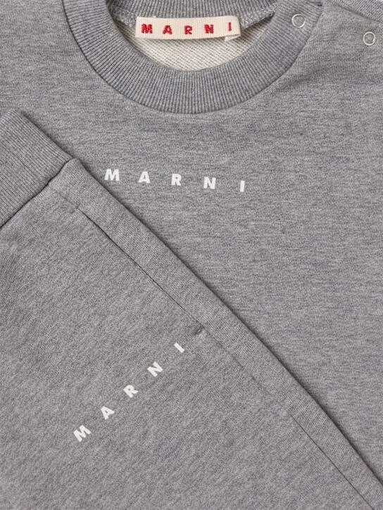 Marni Printed Cotton Sweatshirt And Sweatpants Set
