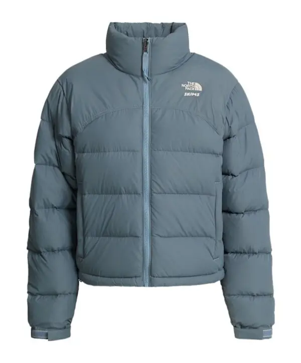 The North Face Short Down Jacket With Zip Closure - Gray