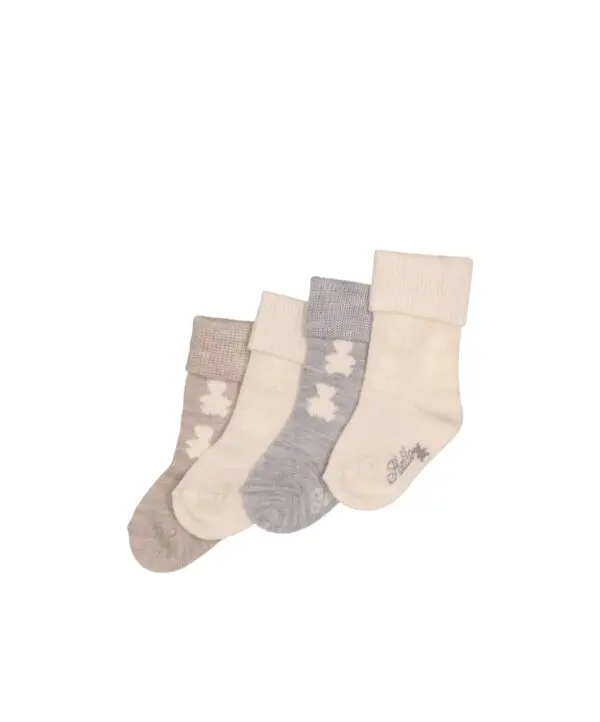Brunello Cucinelli Set Of 4 Pairs Of Baby Socks - Nude