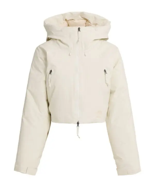 The North Face Short Down Jacket With Hood - White